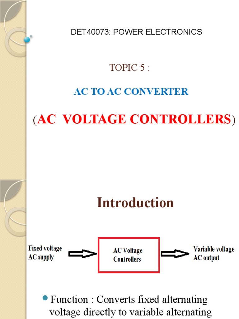 DET40073 - Topic 5 | PDF | Alternating Current | Root Mean Square