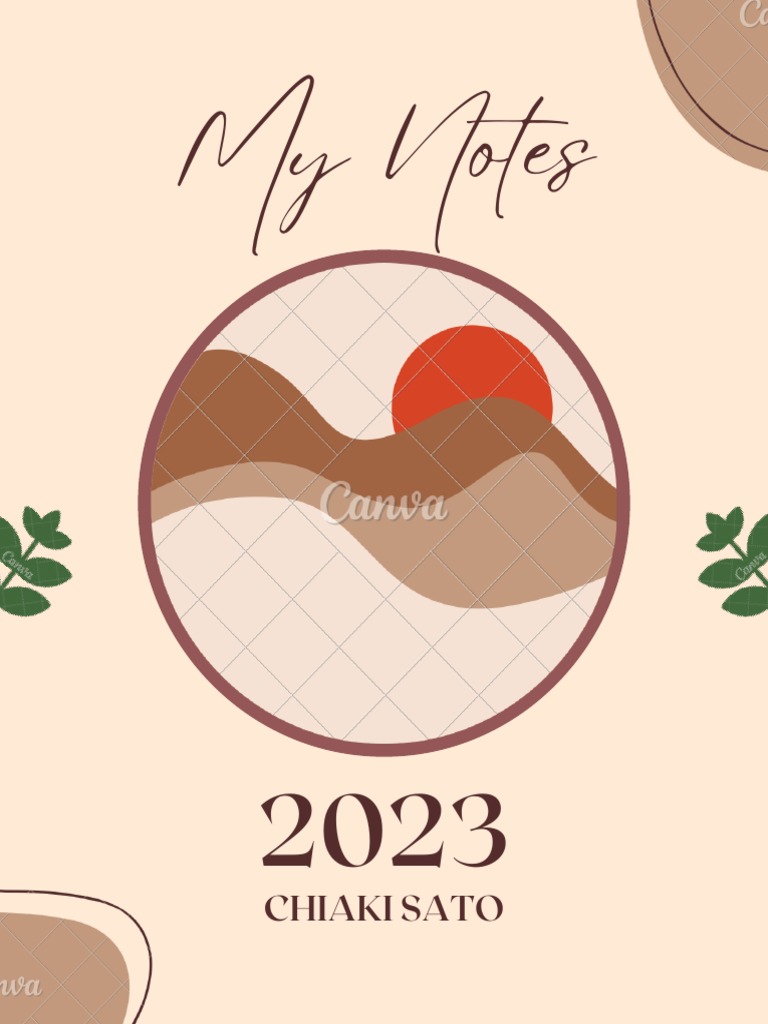 Brown Gray White Illustration Cute Cats Paws Cover Notebook | PDF