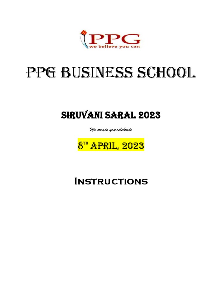 Siruvani Saral - Instructions | PDF