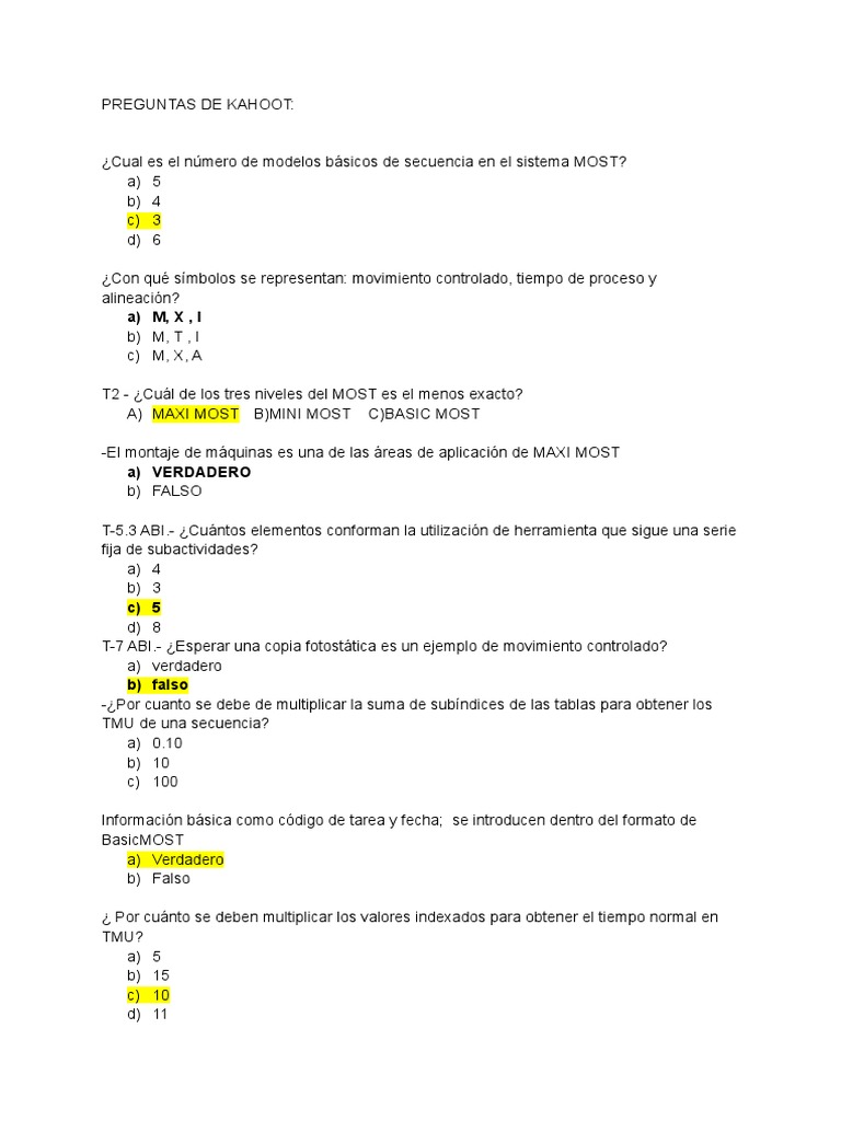 PREGUNTAS DE KAHOOT- | PDF