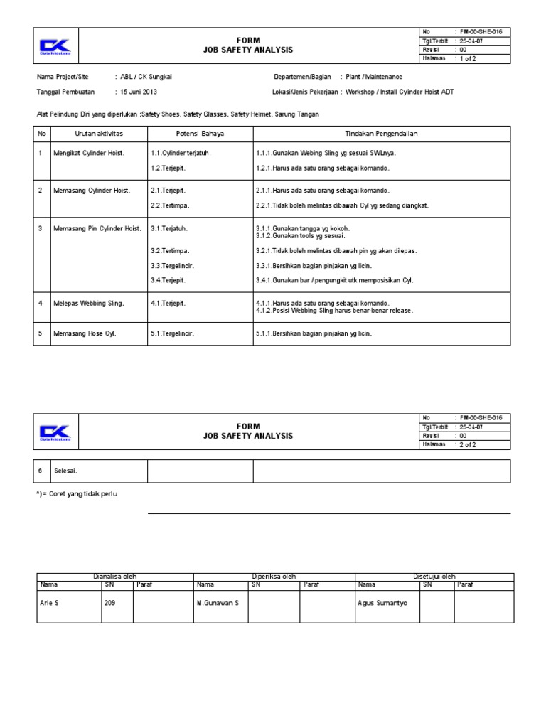 A.Install Cylinder Hoist ADT. | PDF