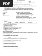 Pre Post Test 1st Sem in English 10 | PDF