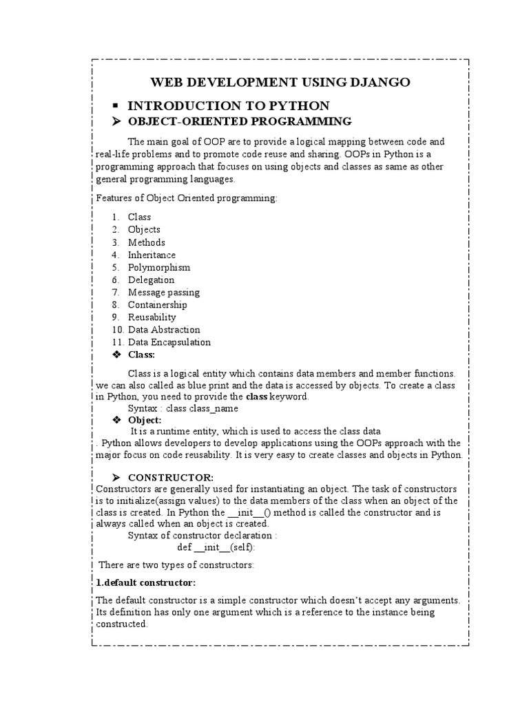DJANGO | PDF | Model–View–Controller | Object Oriented Programming