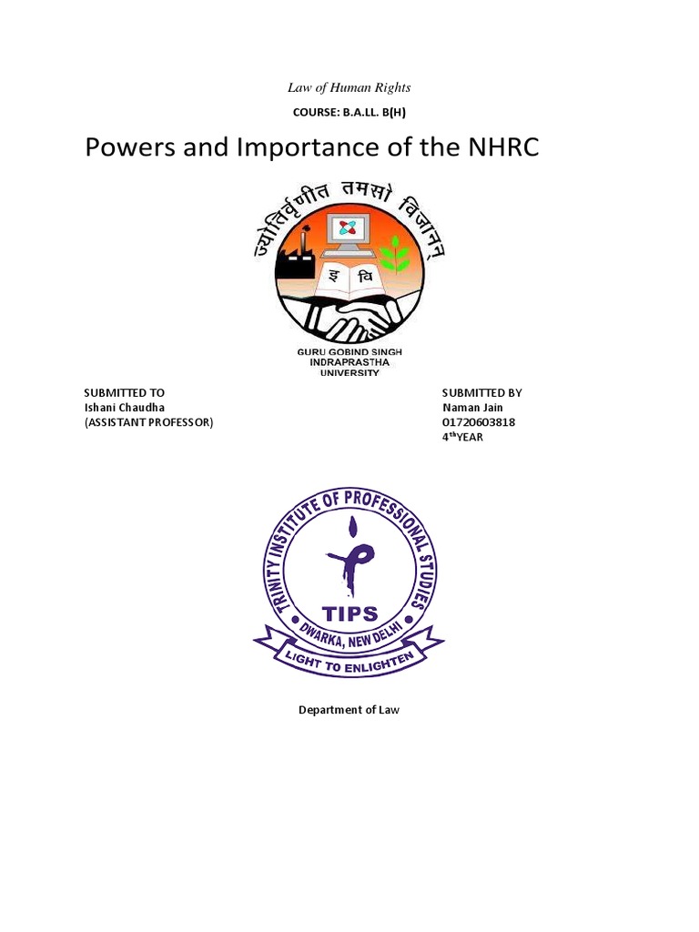 Powers and Importance of the National Human Rights Commission of India | PDF | Human Rights | Rights