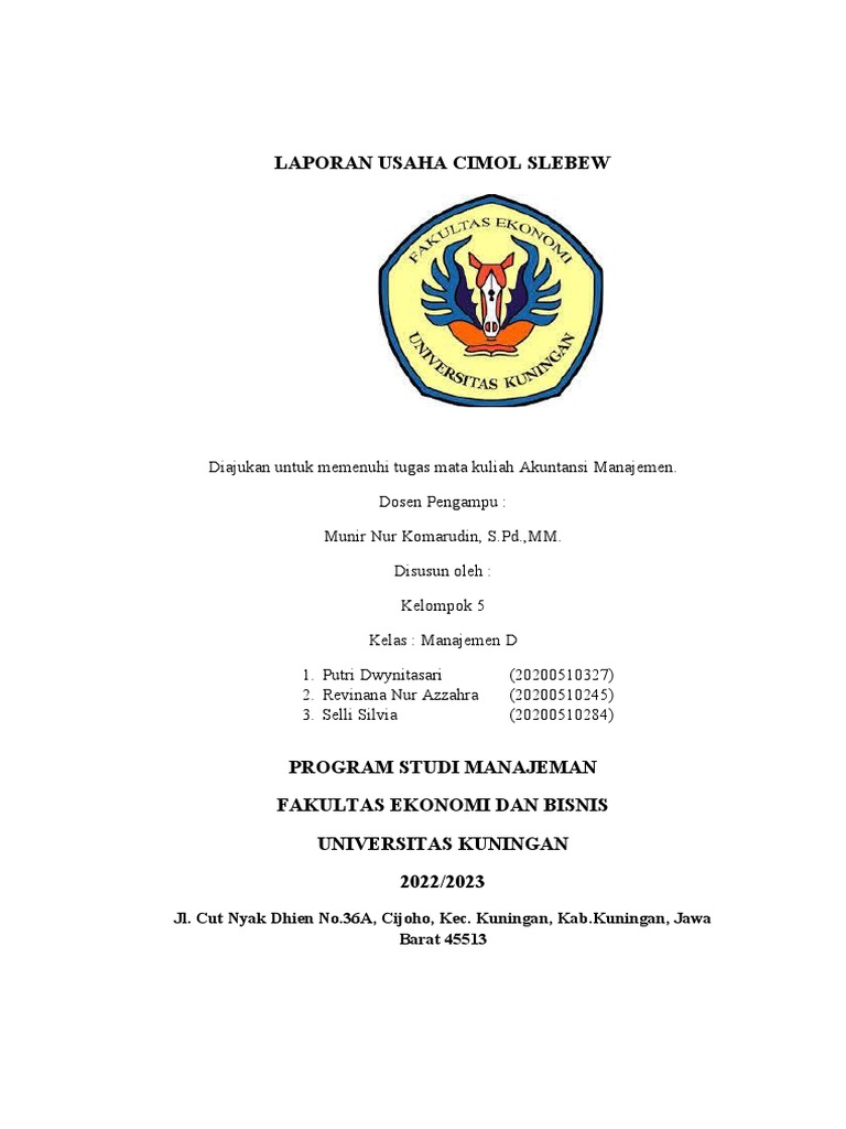 LAPORAN USAHA Cakwe | PDF | Karier & Perkembangan | Bisnis