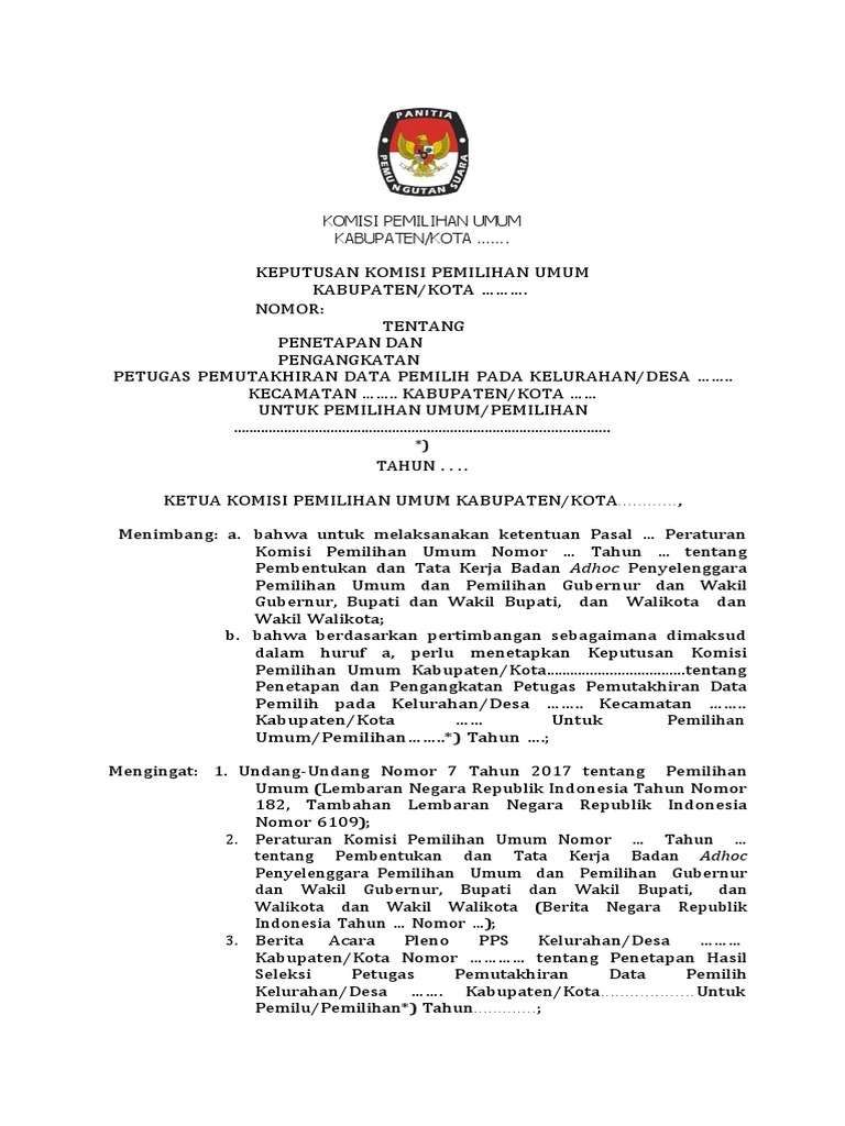 Template - SK Pantarlih | PDF