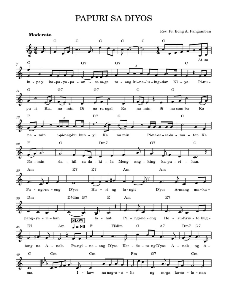 PAPURI SA DIYOS (Fr. Bong Panganiban) | PDF