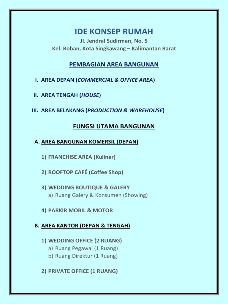 Ide Konsep Rumah - Singkawang - 2020 PDF | PDF