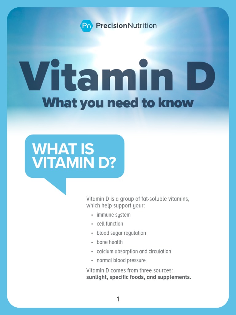 Vitamin D What You Need To Know | PDF | Vitamin D | Vitamin