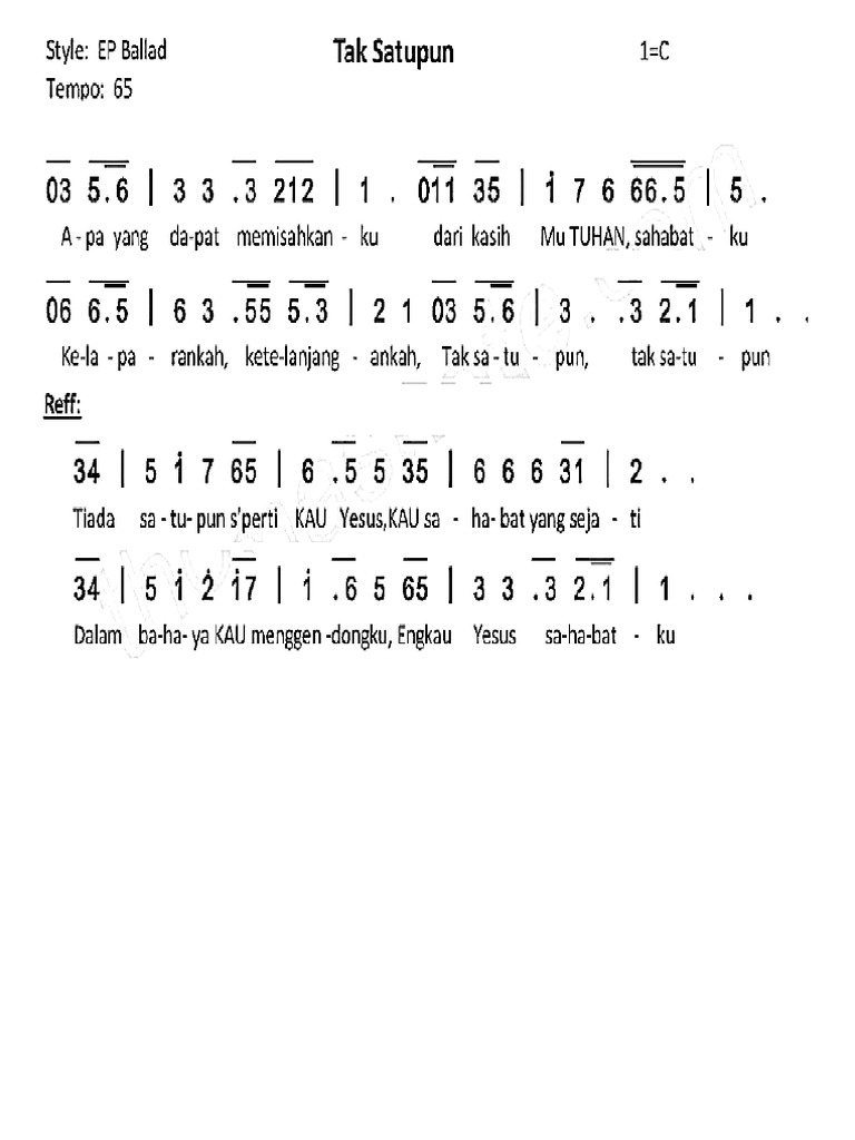 Tak Satupun | PDF Tak Satupun | PDF