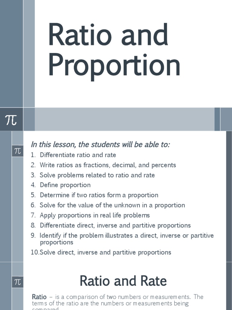 Understanding Ratios and Proportions | PDF | Ratio | Odds