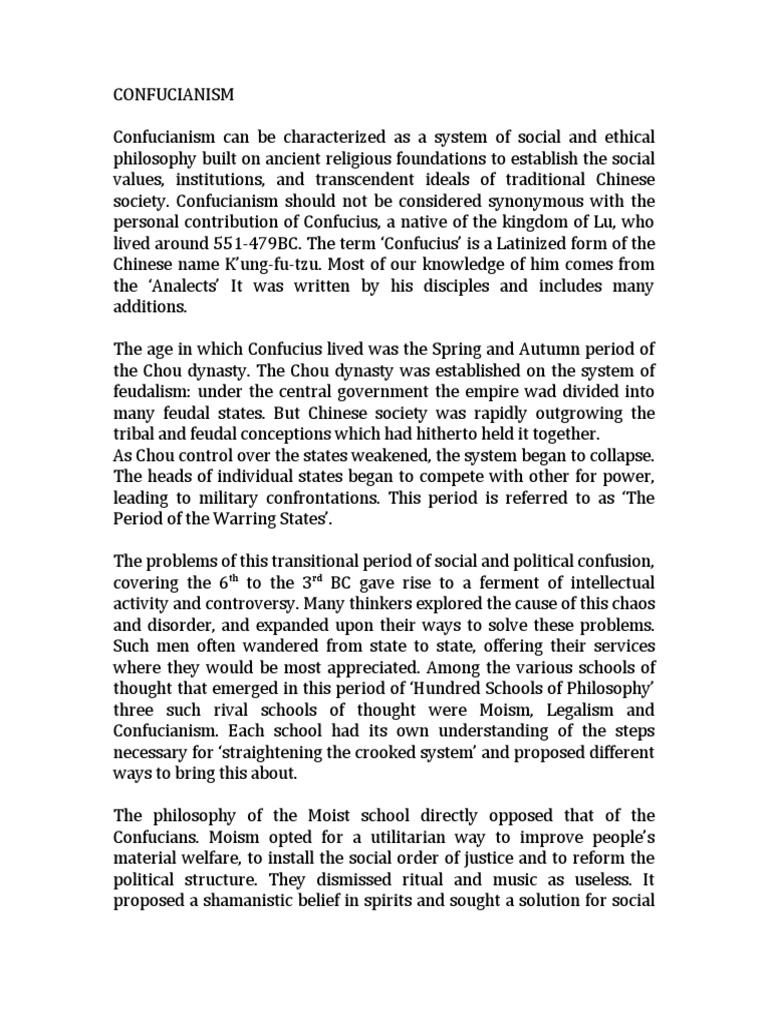 Confucianism | PDF | Confucianism | Tao