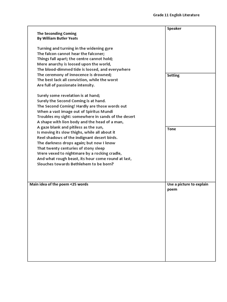 Second-Coming-poem-and-questions.pdf | PDF