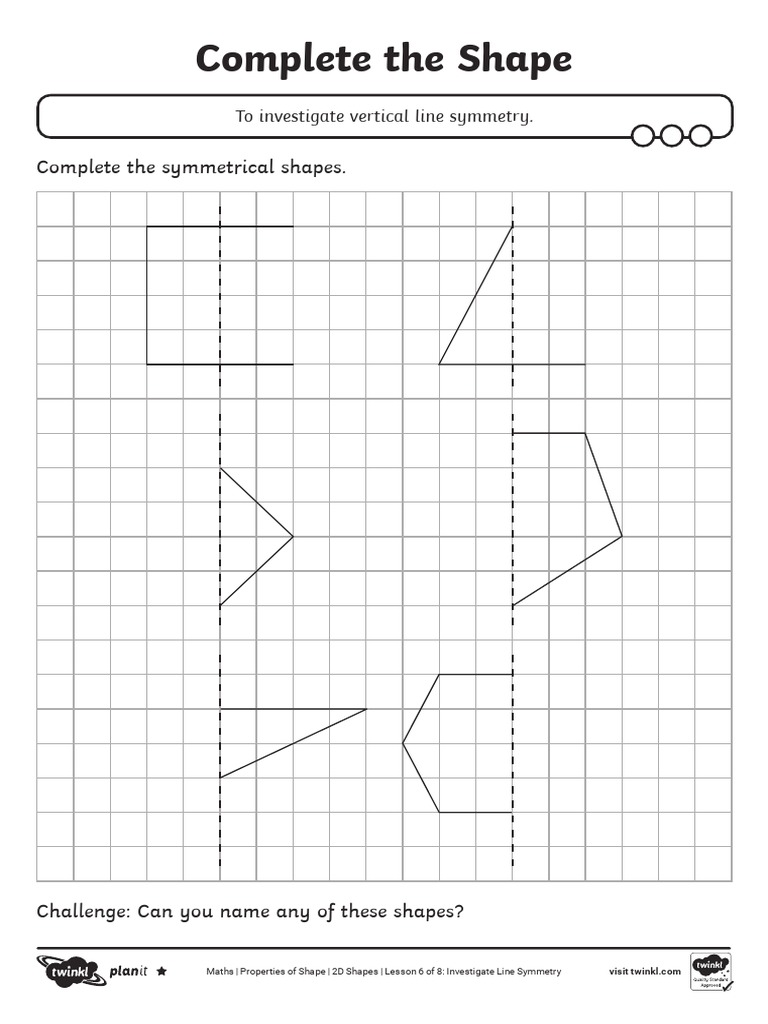 Complete The Shape Activity Sheet PDF | PDF
