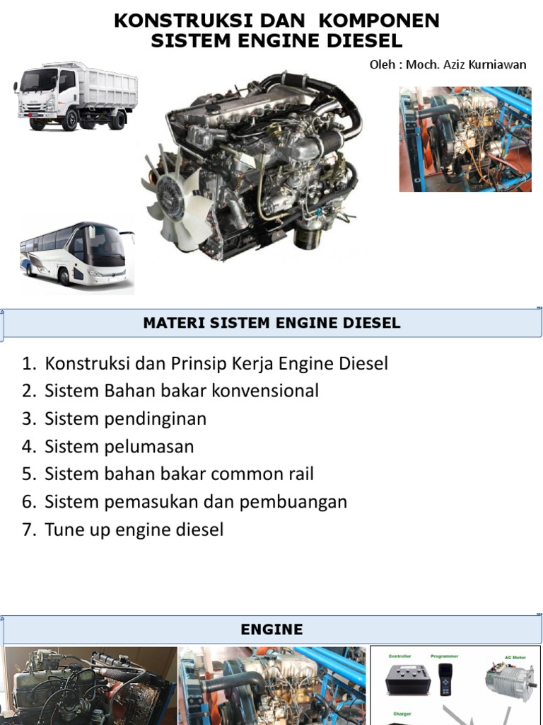 Konstruksi Dan Komponen Sistem Engine Diesel | PDF