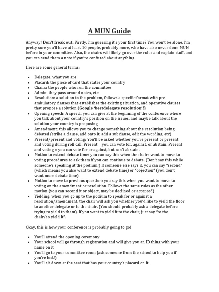 A MUN Guide | PDF | Nuclear Proliferation