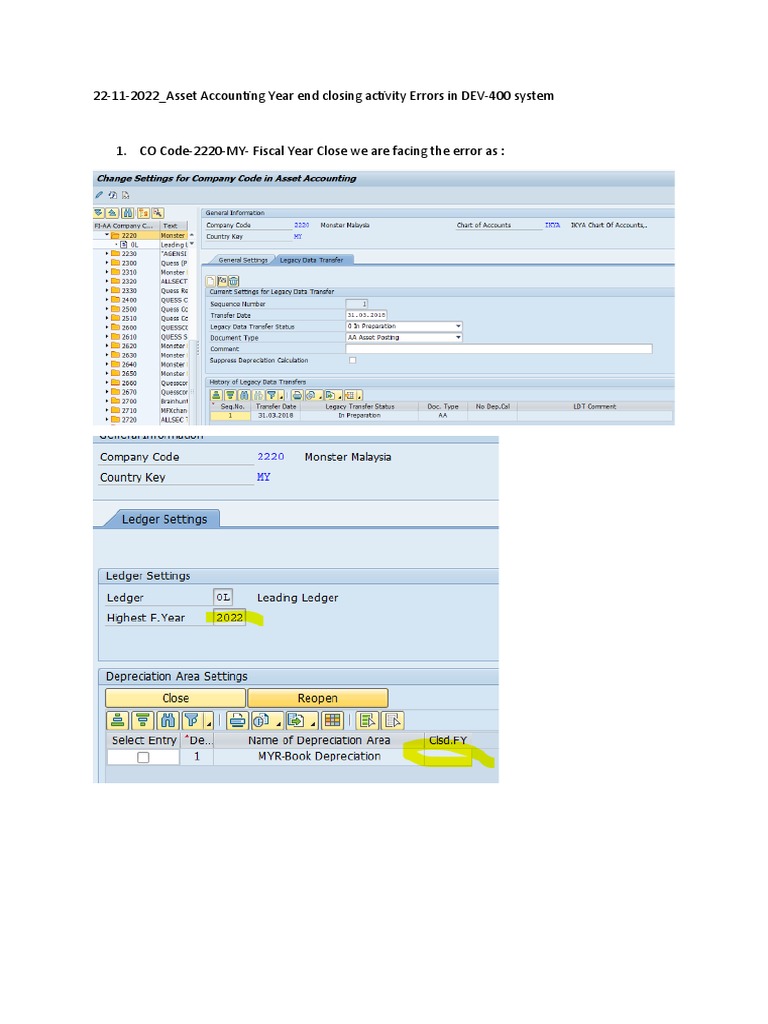 Resolving Errors When Closing Fiscal Years for Asset Accounts in ...