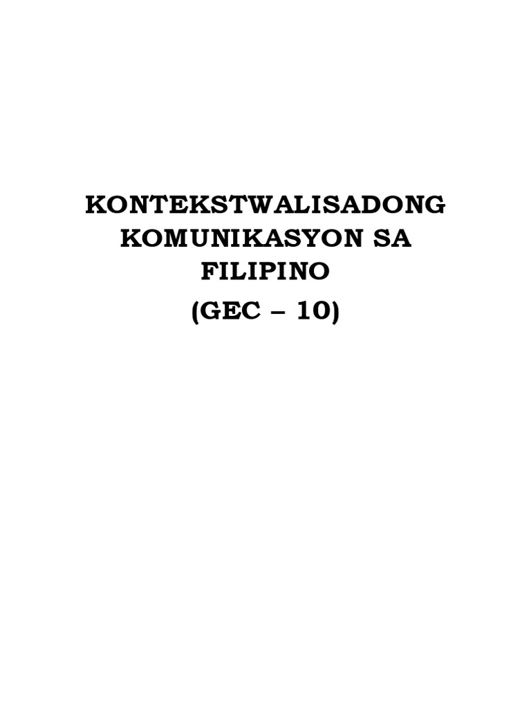 Modyul Sa Komfil 1ST Sem 2022-2023 Pinal | PDF