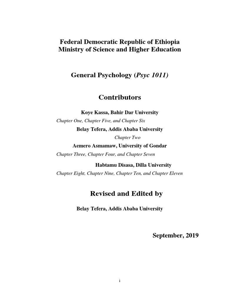 General Psychology Course Overview | PDF | Psychology | Experiment