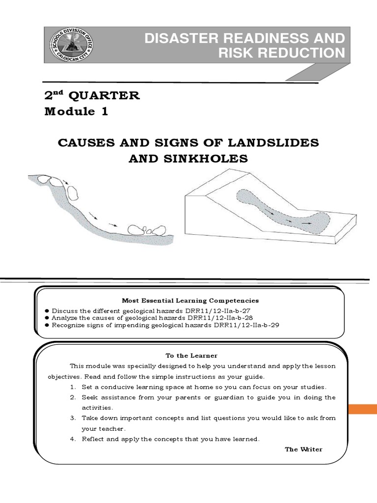 Causes and Signs of Landslides | PDF | Landslide | Sinkhole