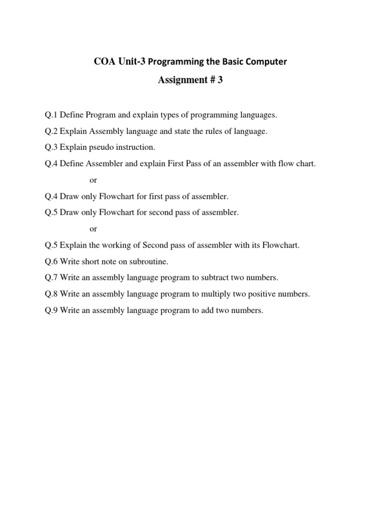 COA Assignment - 3 1 PDF | PDF
