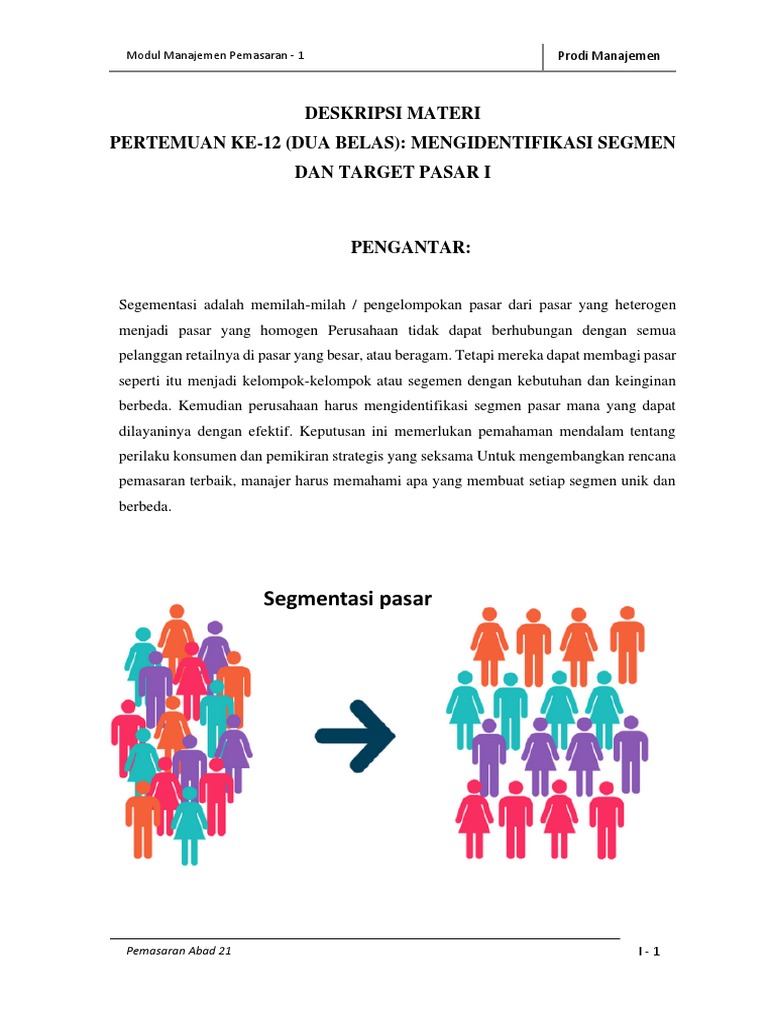 Segmentasi & Target Pasar Efektif | PDF