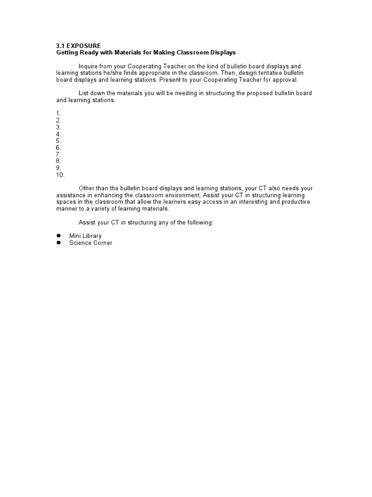 LEARNING-ECXPERIENCE-3 Template | PDF | Classroom | Learning