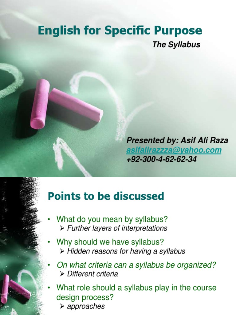 A Comprehensive Guide to Understanding Syllabus Design for English for ...