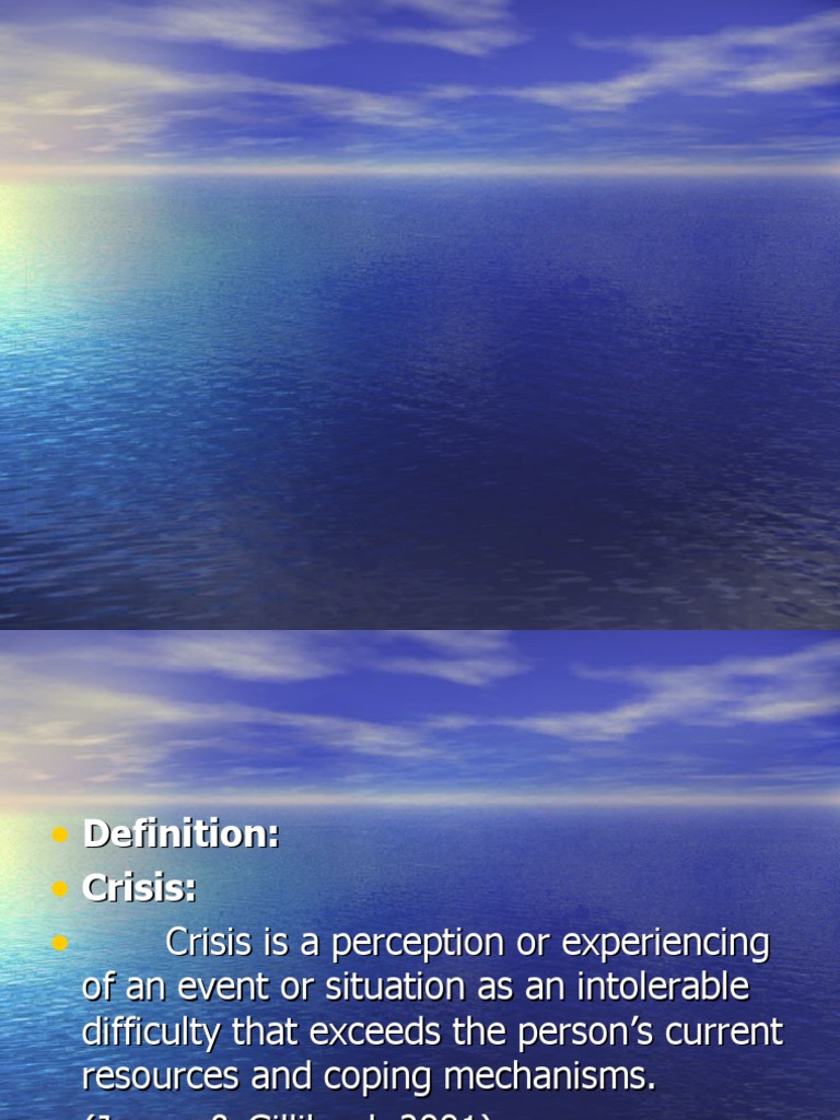 Crisis Intervention PPT 0 | PDF | Nursing | Risk