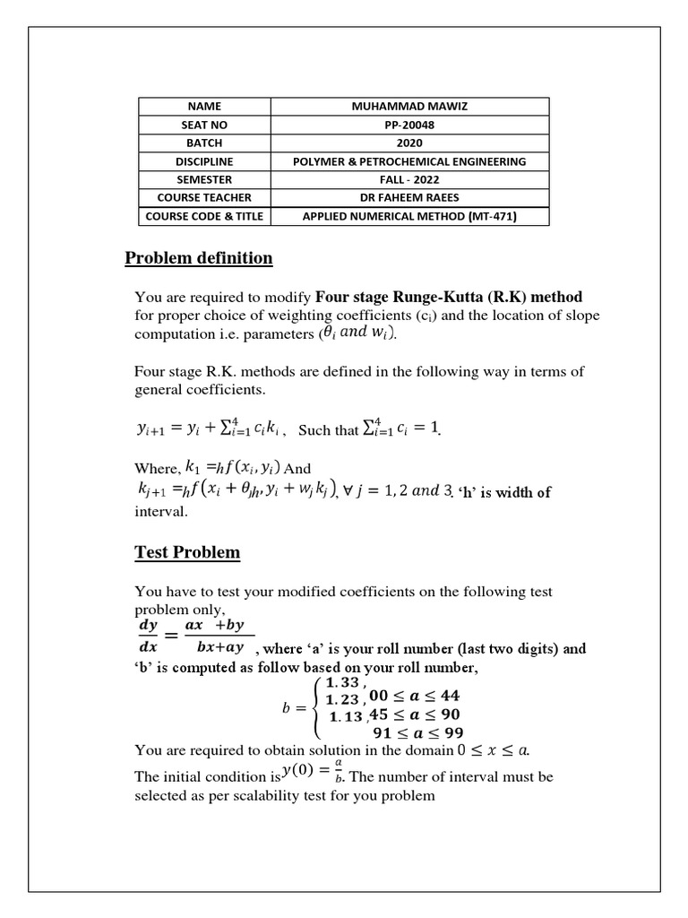 Anm-471 Assignment | PDF | Applied Mathematics | Mathematics