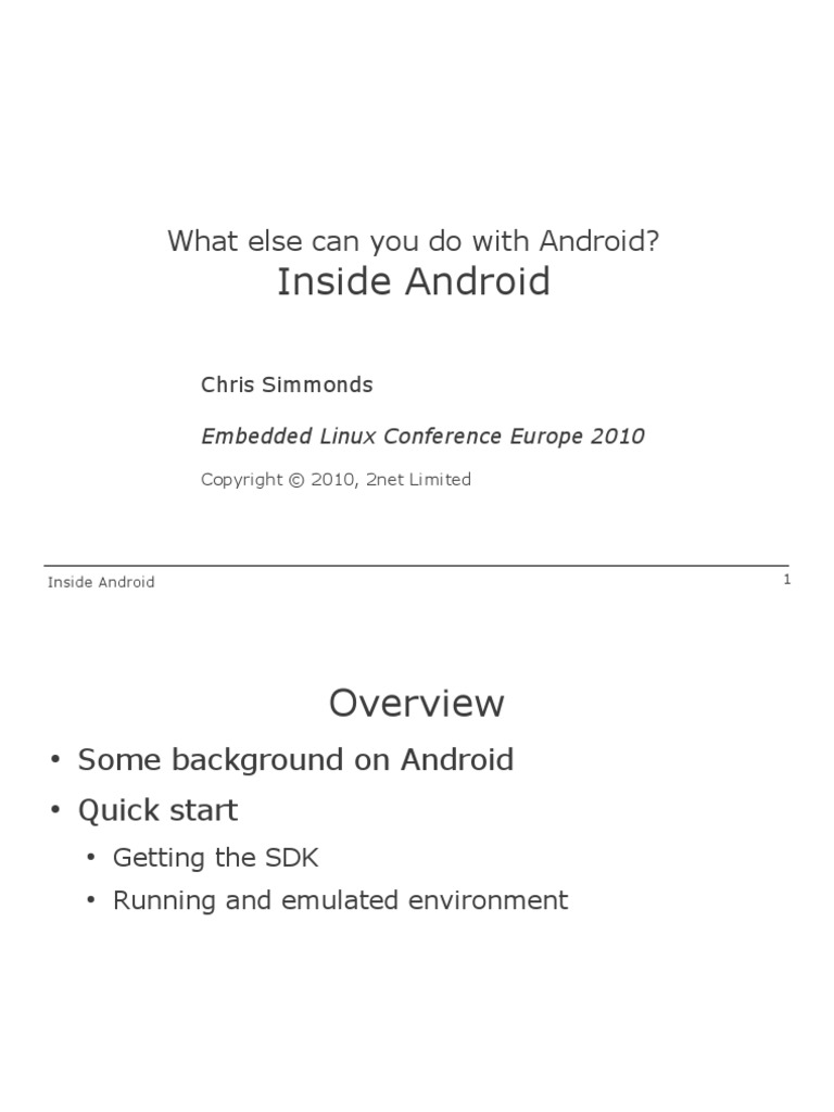 Inside Android: What Else Can You Do With Android? | Download Free PDF | Eclipse (Software ...