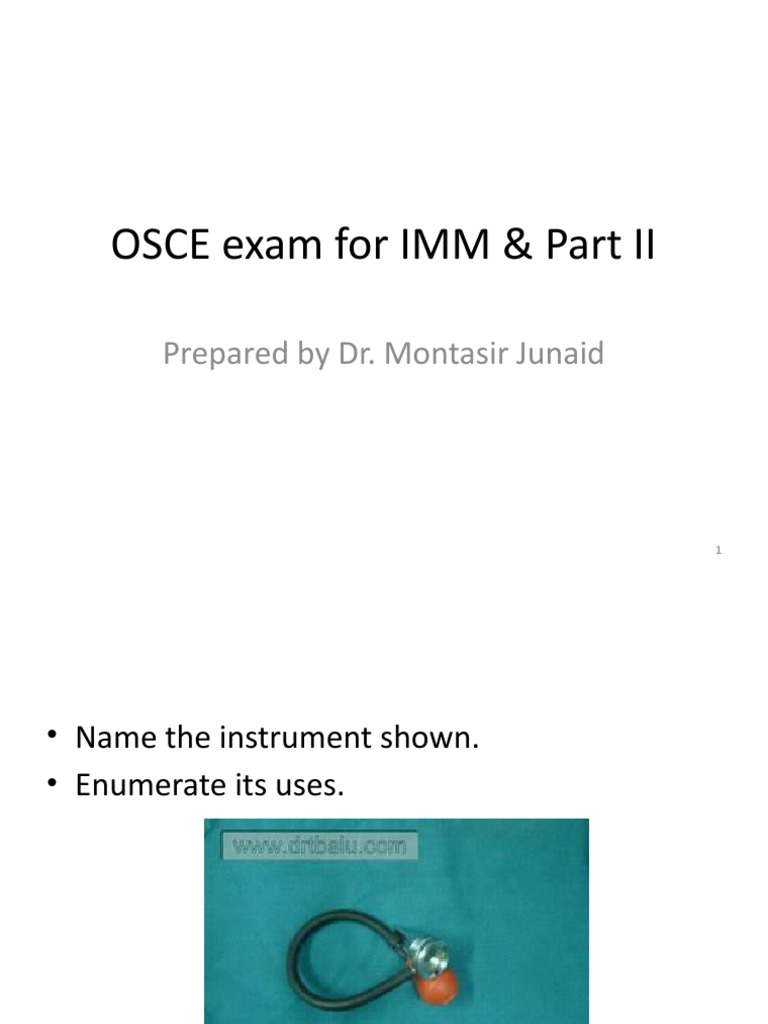 TOACS OSCE Exam For IMM & Part II | PDF | Medical Diagnosis ...