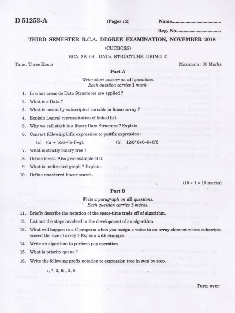 Data Structure Using C 2018 PDF | PDF