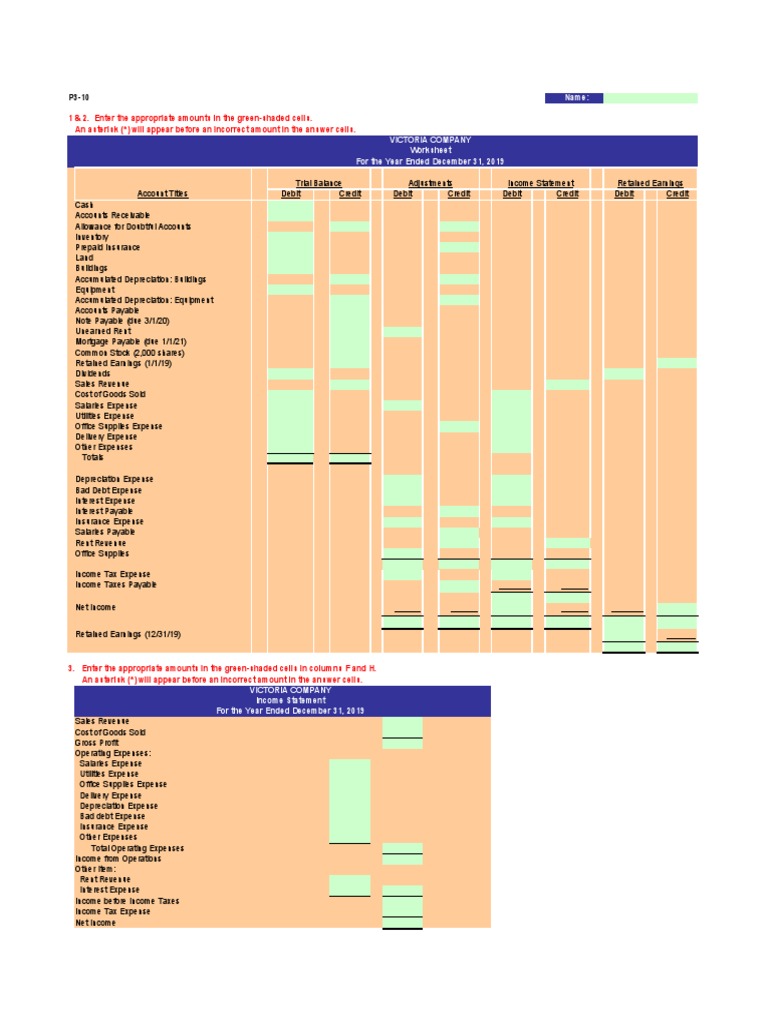 Wahlen Int3e PR03-10 | PDF | Debits And Credits | Expense