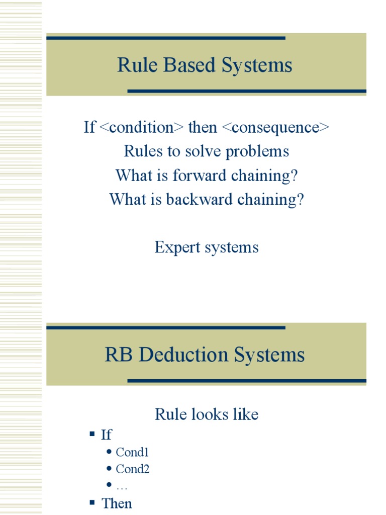 Rule Based Systems | PDF | Hypothesis
