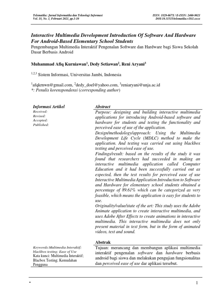 Interactive Multimedia Development Introduction of Software and Hardware For Android-Based ...