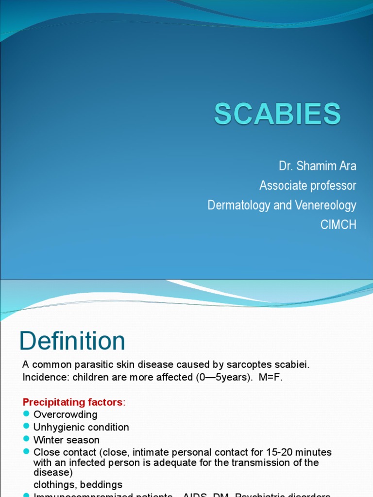 SCABIES | PDF | Medicine | Cutaneous Conditions