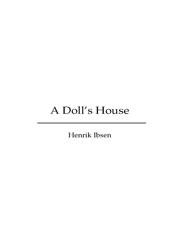 A Dolls House by Henrik Ibsen Z-Lib | PDF | A Doll's House
