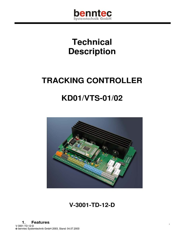 BESCHREIBUNG KD01 VTS01 Eng | PDF | Electronics | Electricity