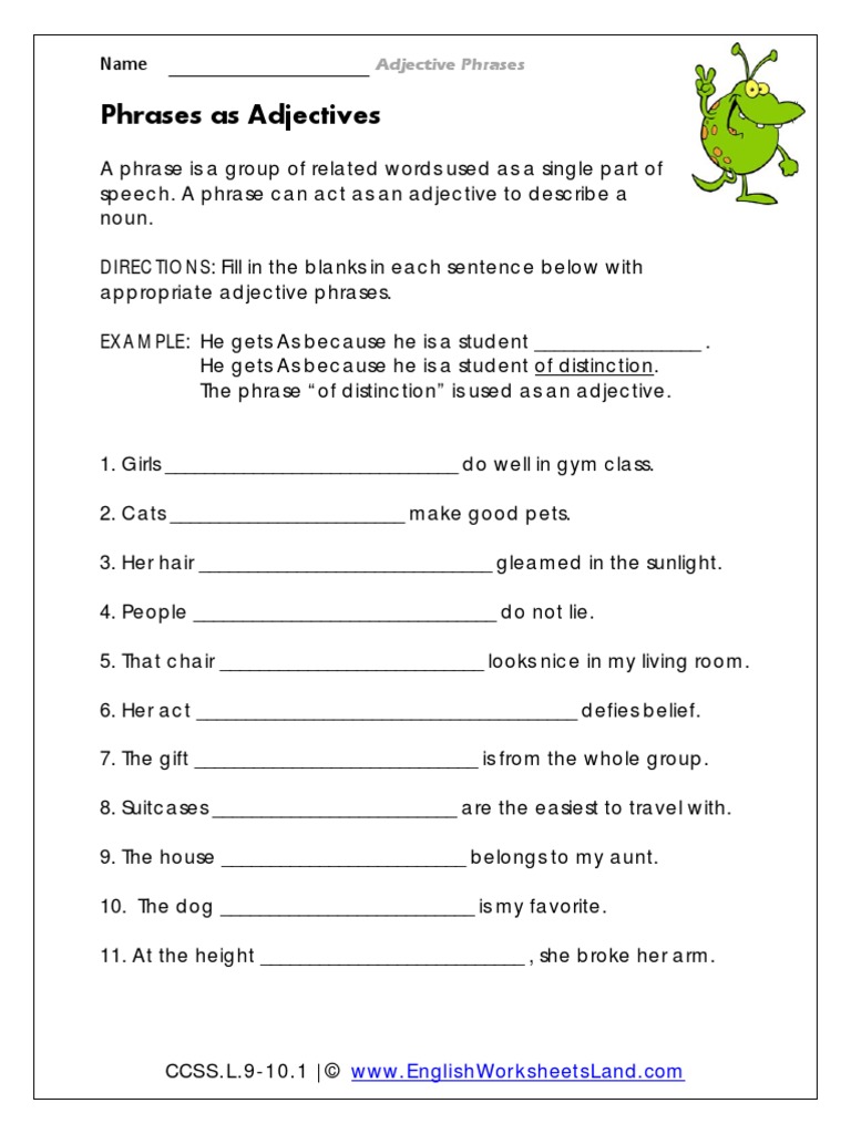 Adjective Phrase 3 Pdf Pdf