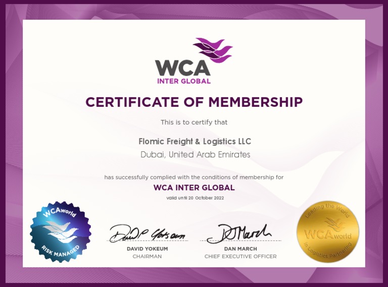 WCA Certificate PDF | PDF
