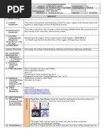 Detailed Lesson Plan Respiratory System | PDF | Respiratory Tract | Respiratory System