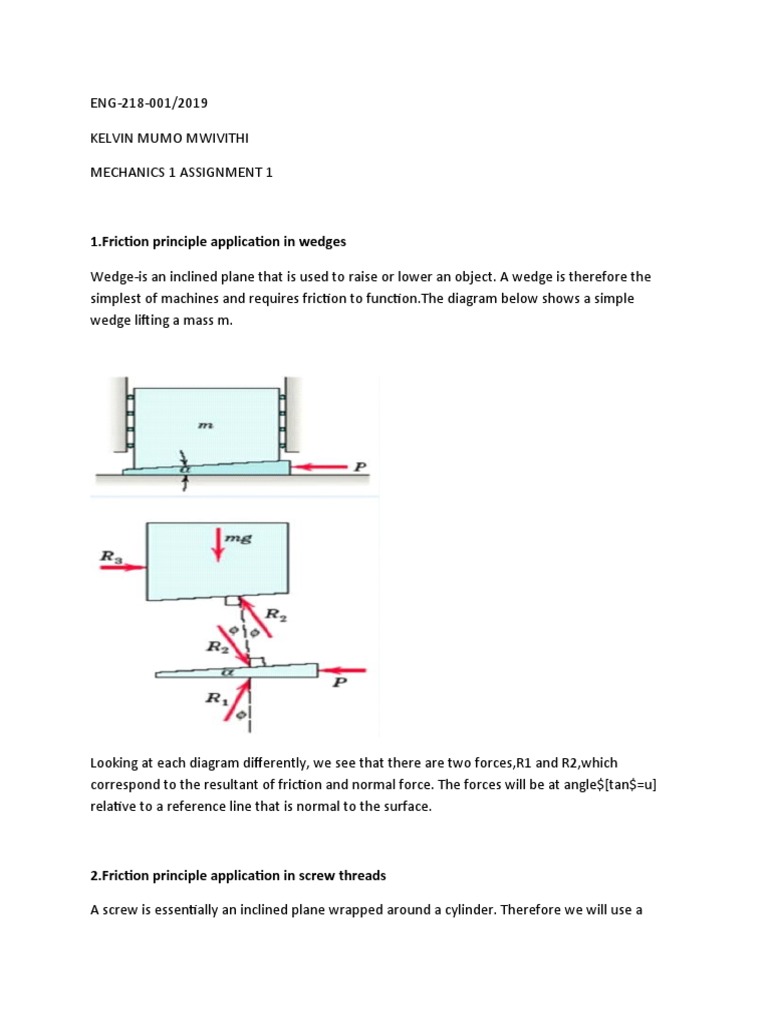 Assignment | PDF | Brake | Friction
