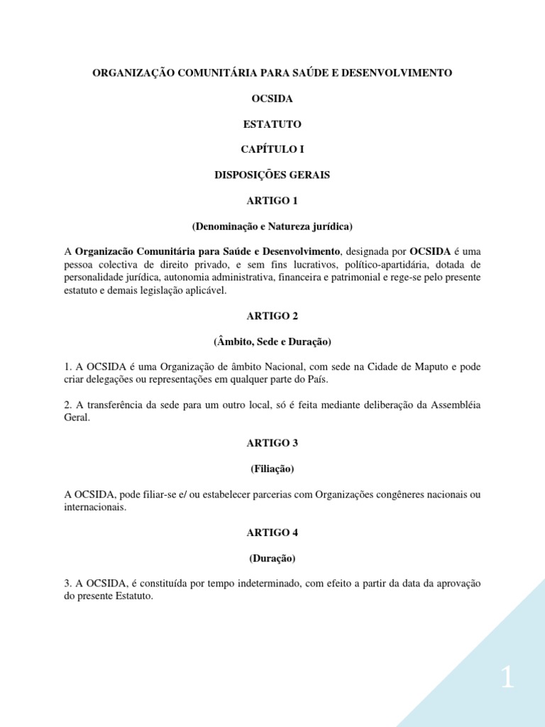 Estatuto da OCSIDA 2023 | PDF | Conselho de Segurança das Nações Unidas ...