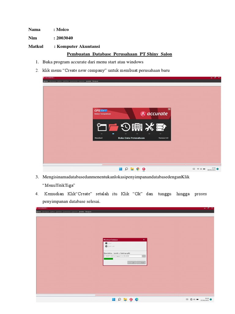 Uts Accurate - Komputer Akuntansi - Moico - 2003040 PDF | PDF | Bisnis