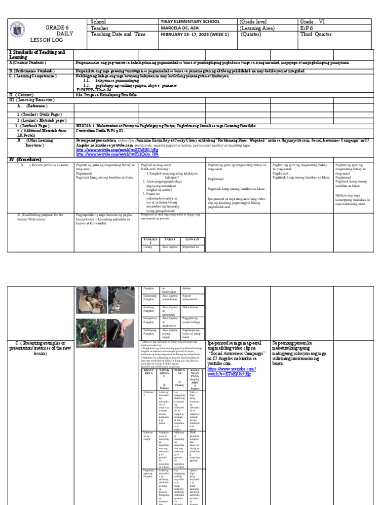 DLL ESP Q3 WK 1 | PDF