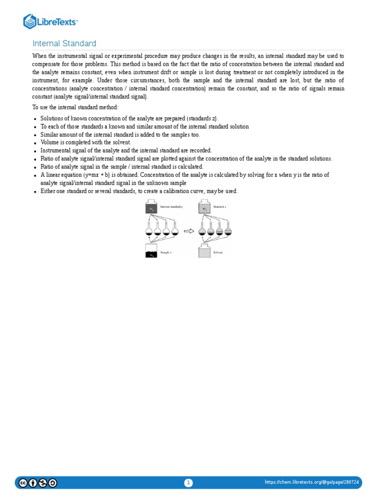 03 Internal Standard | PDF | Laboratory Techniques | Chemistry