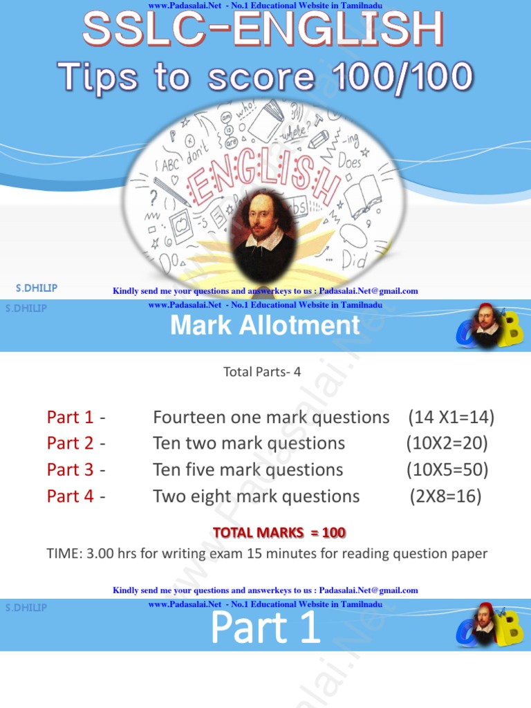 10th English How To Get Full Marks Tips PDF | PDF | Language Families ...