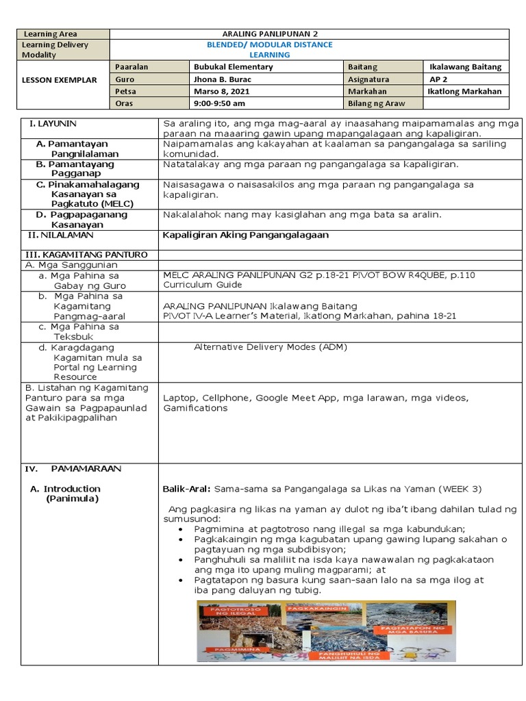 JBB AP2 CO Lesson Exemplar | PDF