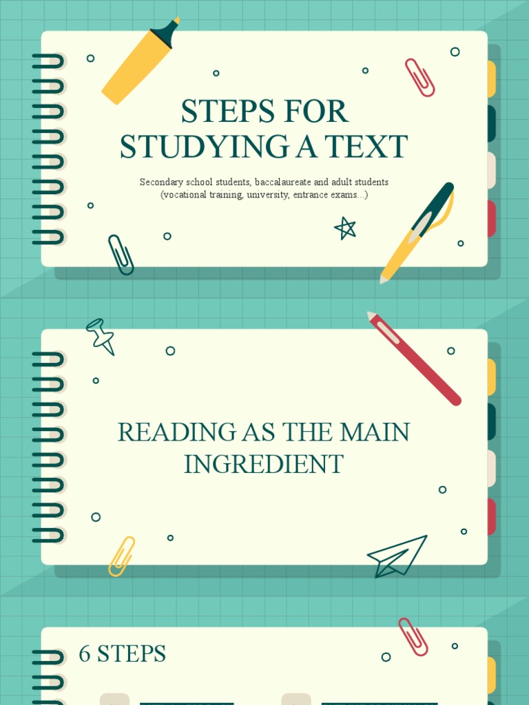 EN Steps For Studying A Text by Slidesgo | PDF | Human Communication ...
